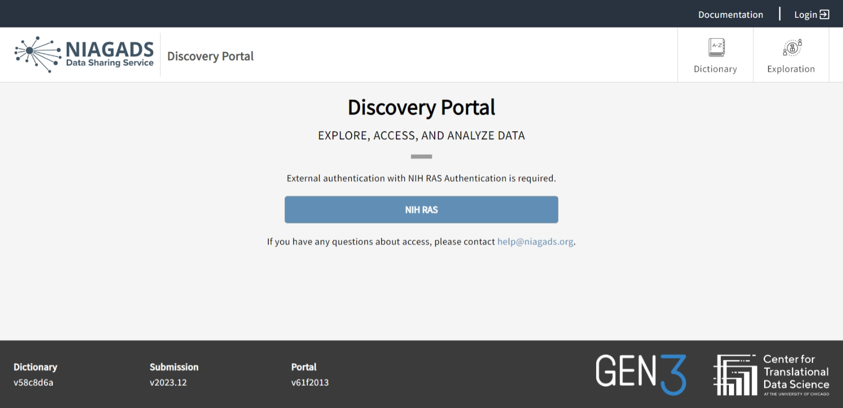 Data Discovery Portal (via Gen3)